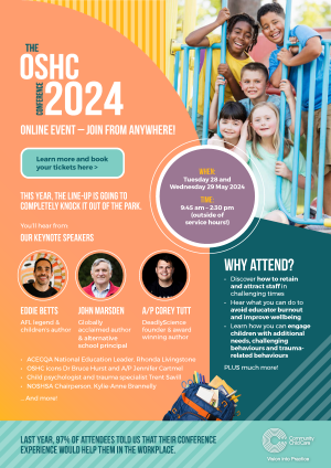 The OSHC Conference 2024 | Community Child Care Association